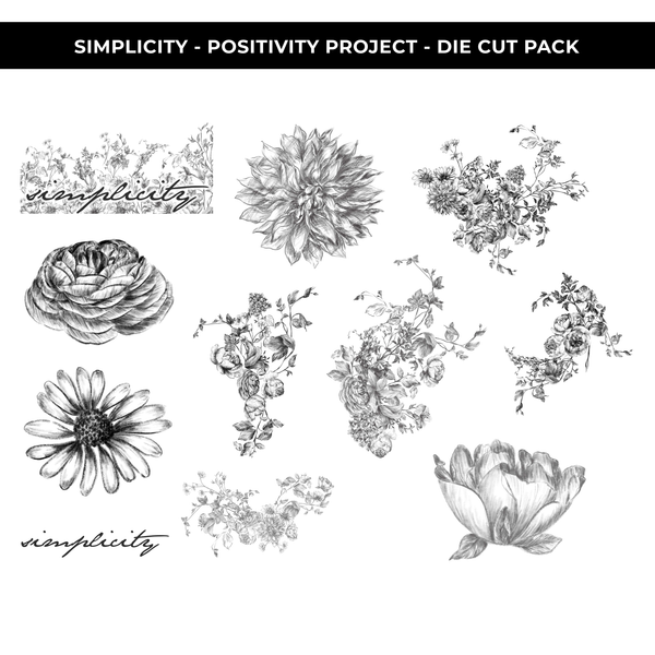 POSITIVITY PROJECT SIMPLICITY STICKER DIE CUT PACK - NEW RELEASE ...