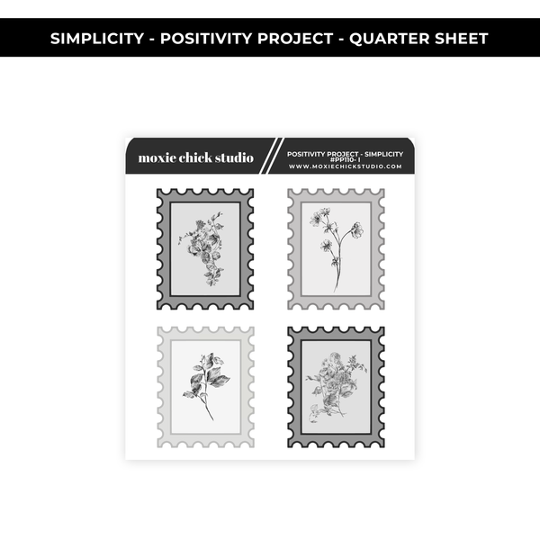 POSITIVITY PROJECT SIMPLICITY STAMPS SHEET - NEW RELEASE – Moxie Chick ...